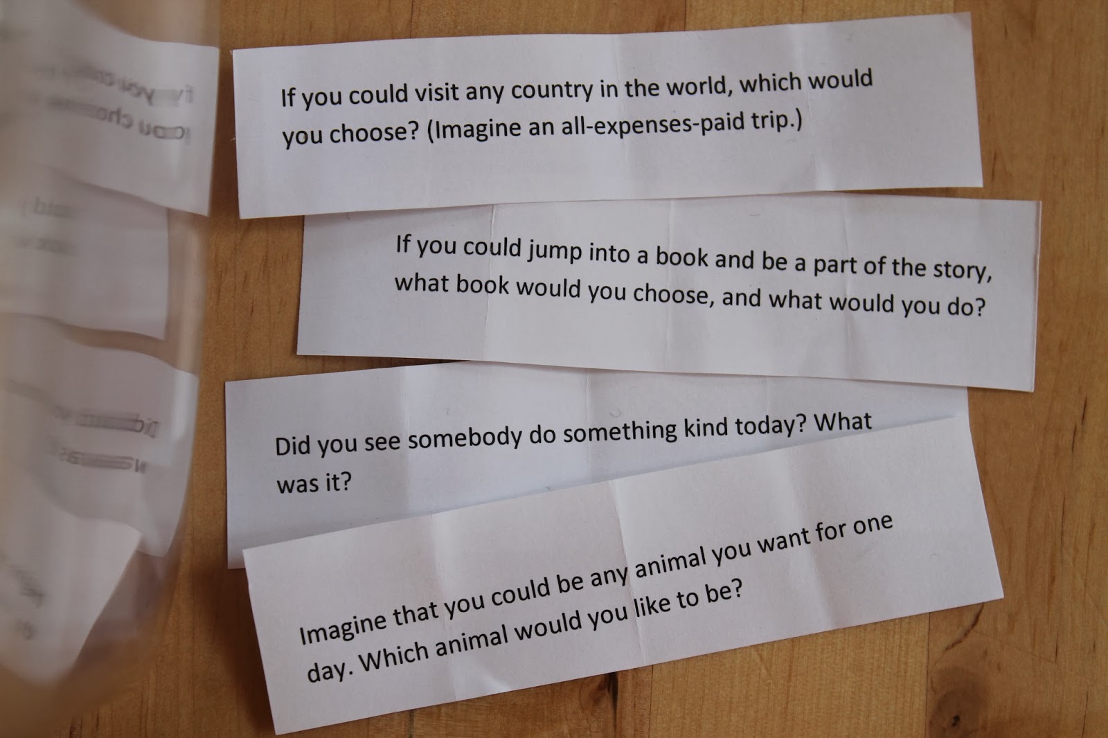 The Loveliest Year: A dinner conversation jar.