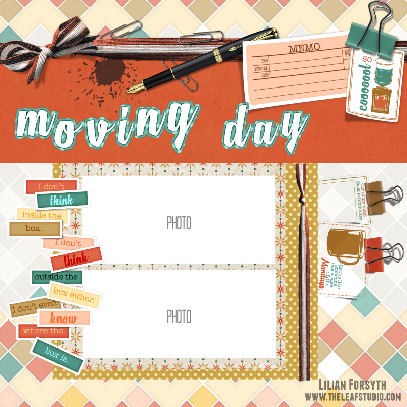 Scrapbook {Sat}: Moving Day Digital Page - The Leaf Studio