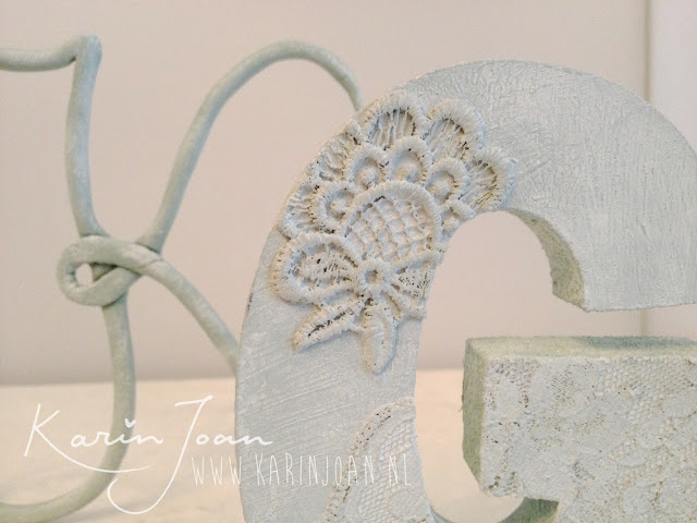 Karin Joan: Letters van Klei en Kant Decoupage