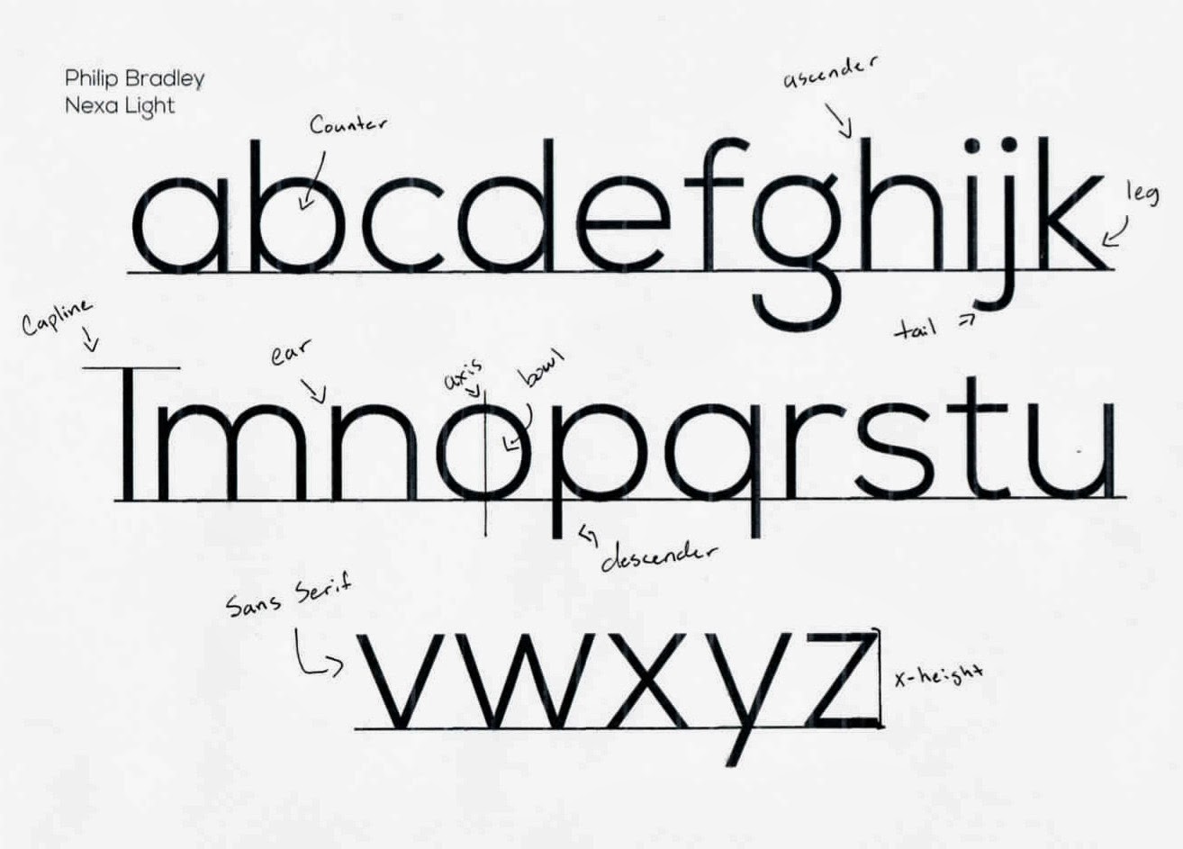 TypographyWinter2014: Typography Anatomy - Philip Bradley