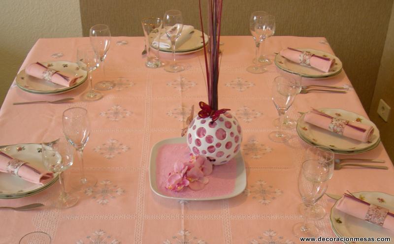 Decoracion de mesas: Mesa en rosa