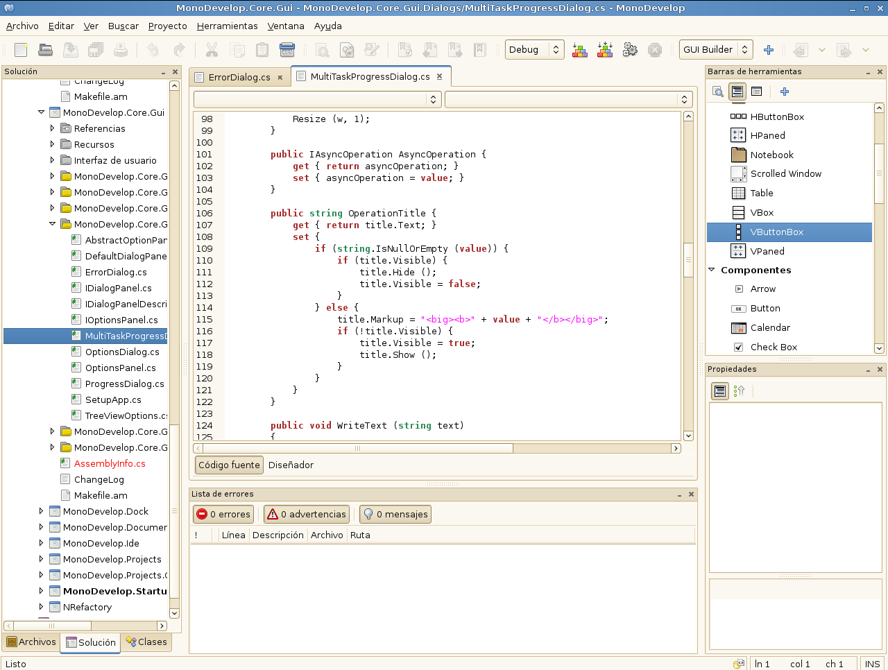 Mono framework and the monodevelop ide - gaswtank
