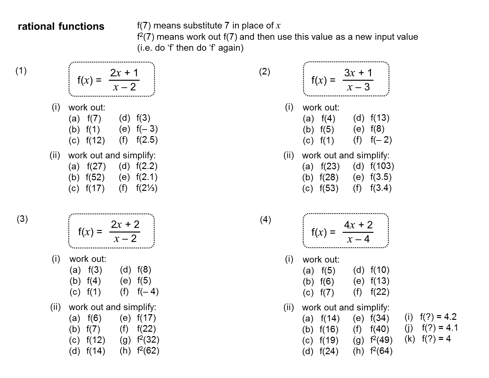 MEDIAN Don Steward mathematics teaching: self-inverse and periodic ...