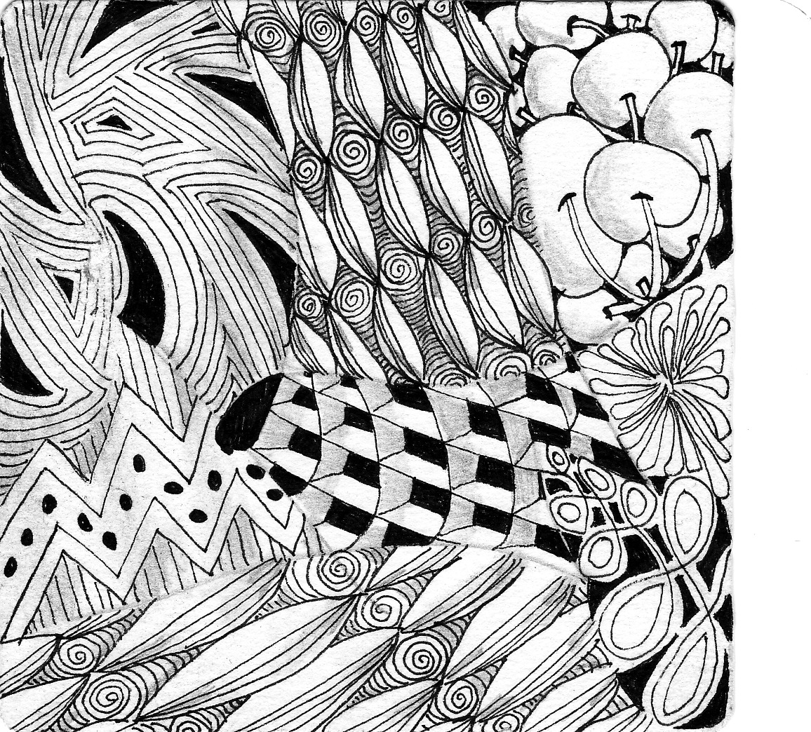 BeTangled, a Zentangle Journey: "String Theory V : Initialize"