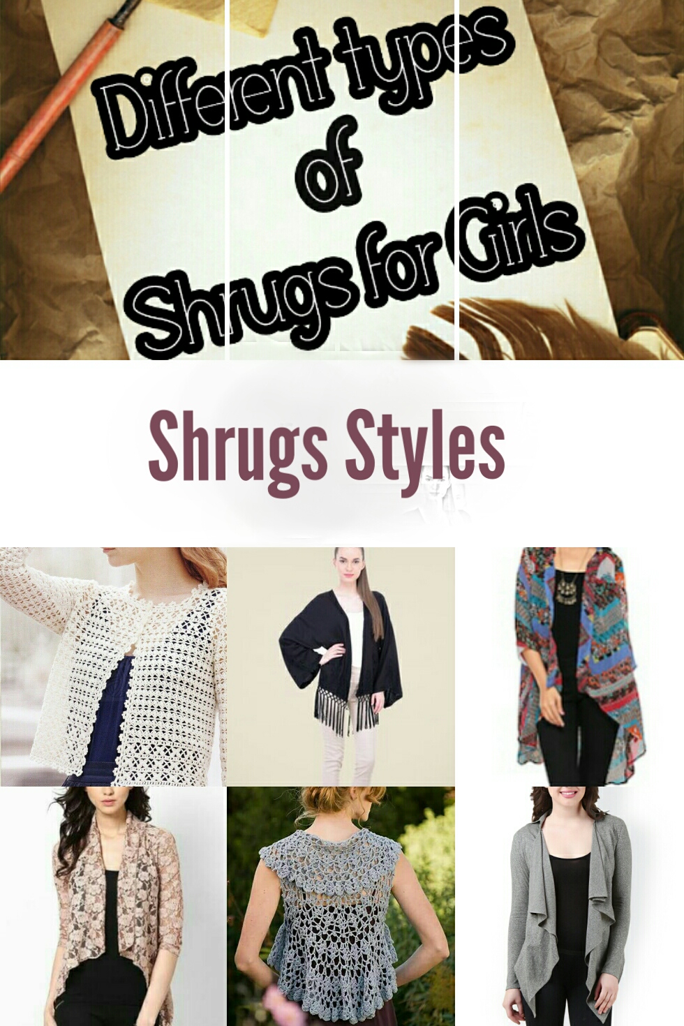 Different Types of Shrugs for Girls