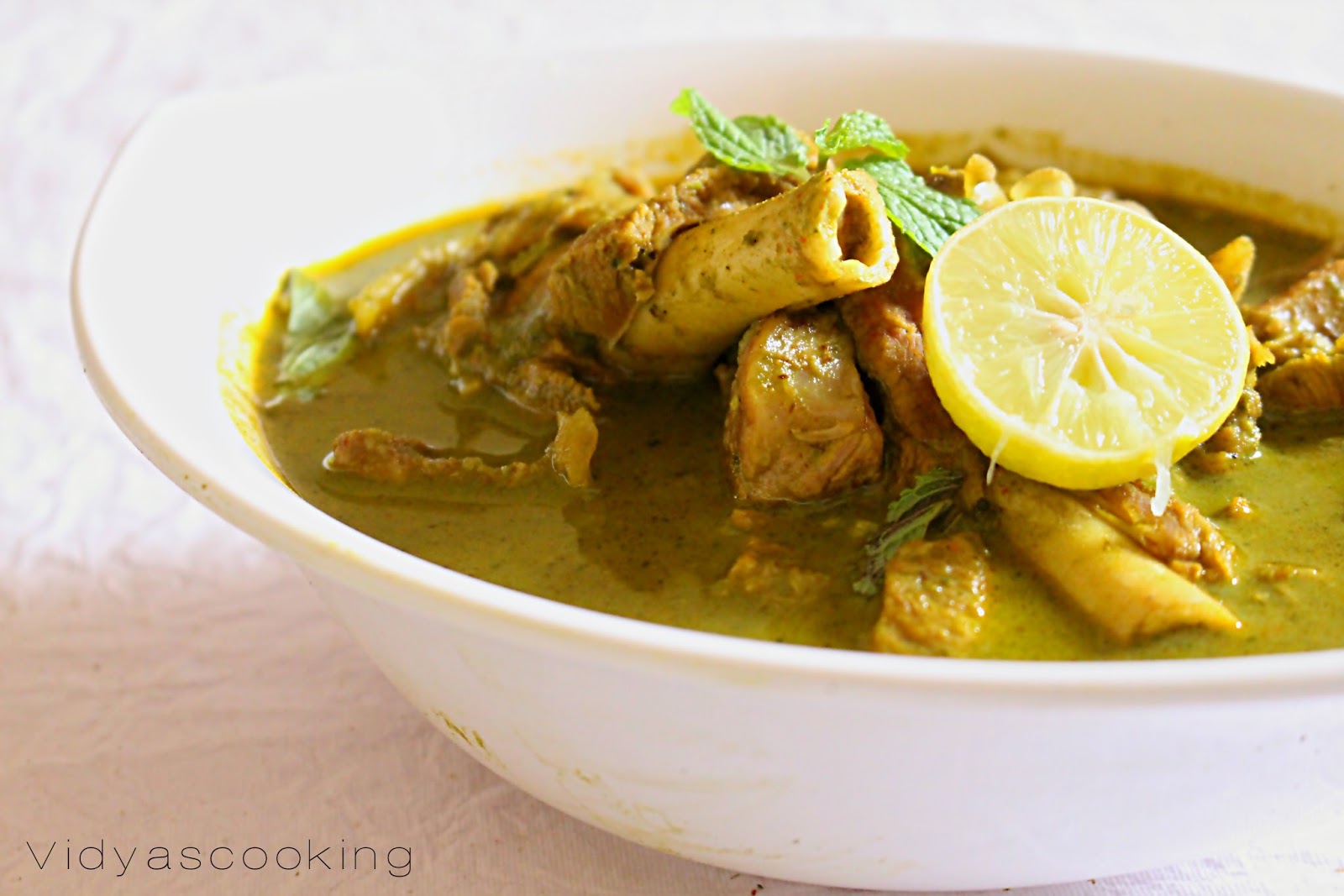 Mutton Green Curry Recipe