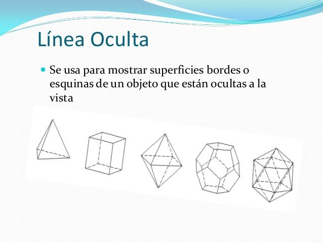dibujo tecnico: lineas en el dibujo tecnico