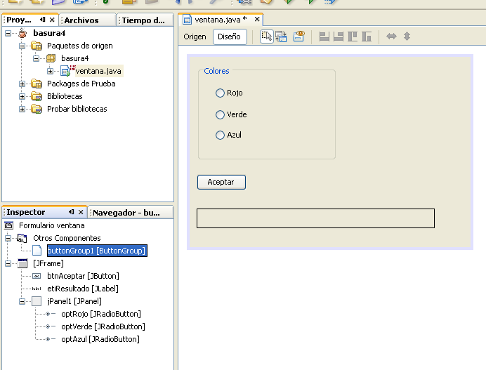 2- JAVA: BOTONES DE OPCIÓN "En Netbeans" - CódigoJavaLibre