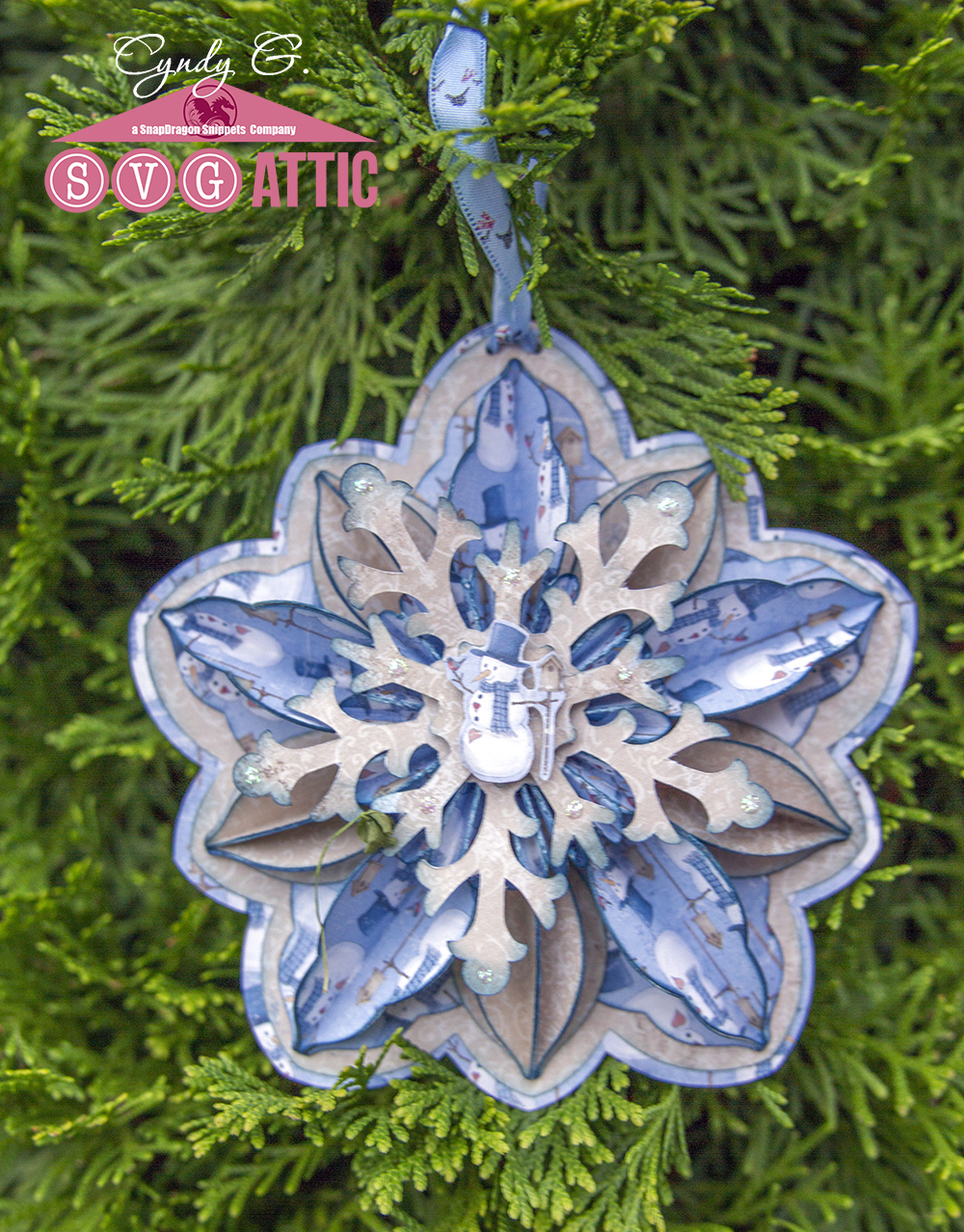 Svg Attic Blog Poinsettia Ornament ~ With Cyndy G
