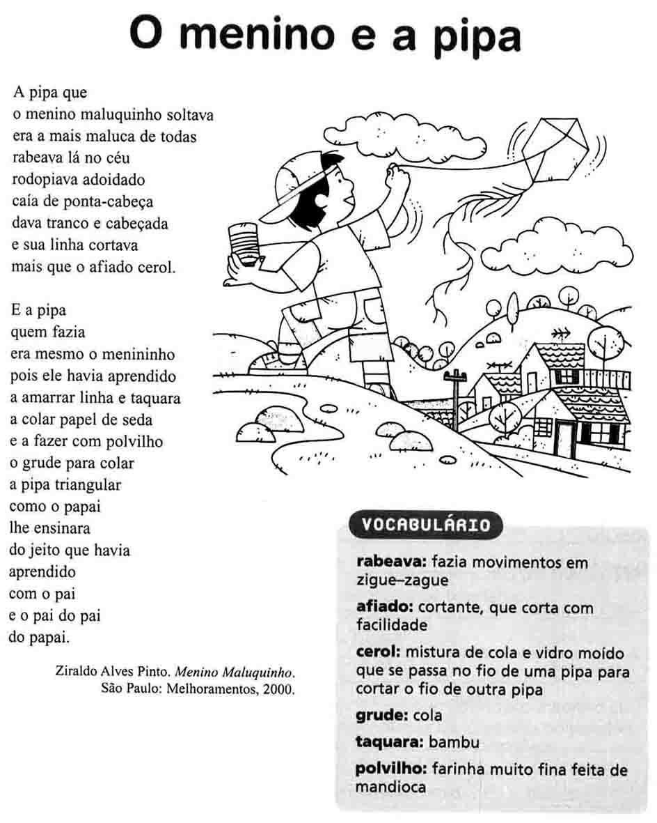 EDUCANDO COM O CORAÇÃO: O menino e a pipa de Ziraldo - Eu gosto - página 31