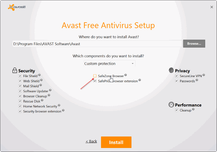 Avast SafeZone Tarayıcıyı Nasıl Kaldırılır