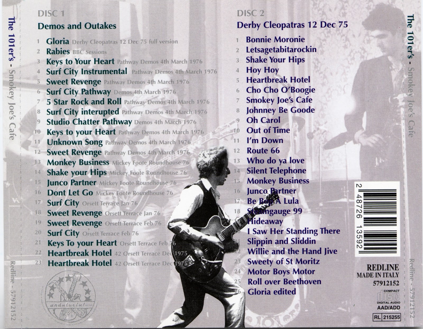 music ruined my life: 101'ers: Smokey Joe's Cafe 2-CD set (Live, Demos)