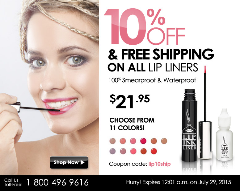LIP INK BLOG: WORLD'S ONLY 100% SMEARPROOF LIP INKⓇ LIP LINER ON SALE ...