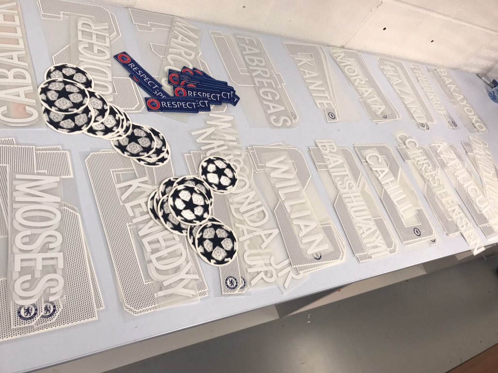 Chelsea FC 2017-18 font