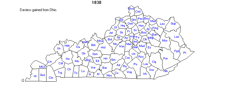 Ohio County, Kentucky History: THE FORMATION AND BOUNDARY CHANGES OF ...