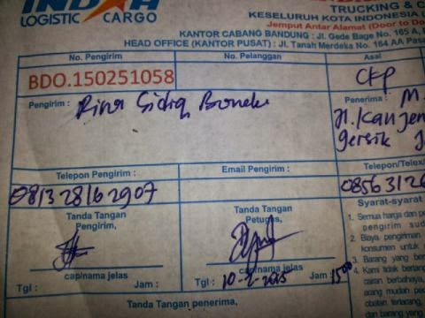 Toko Alishba Karpet: Resi Barang