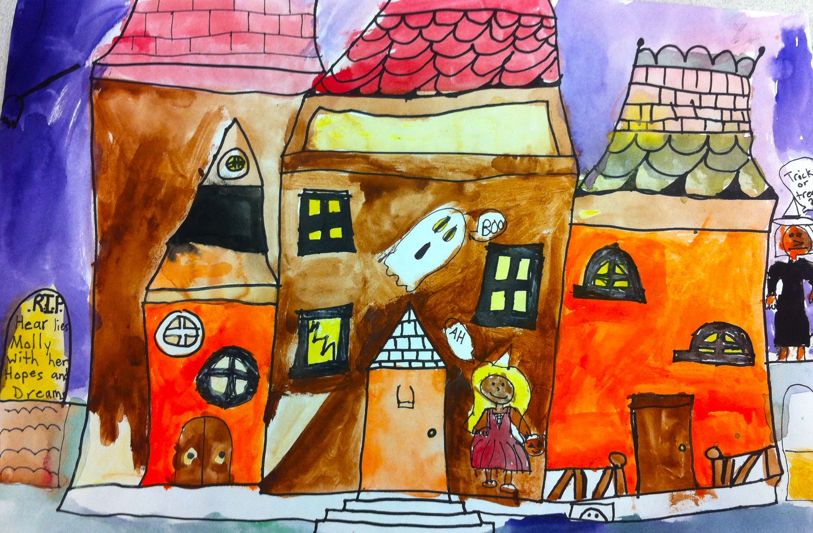 Expression of Imagination: "Haunted Houses" by Fourth Grade