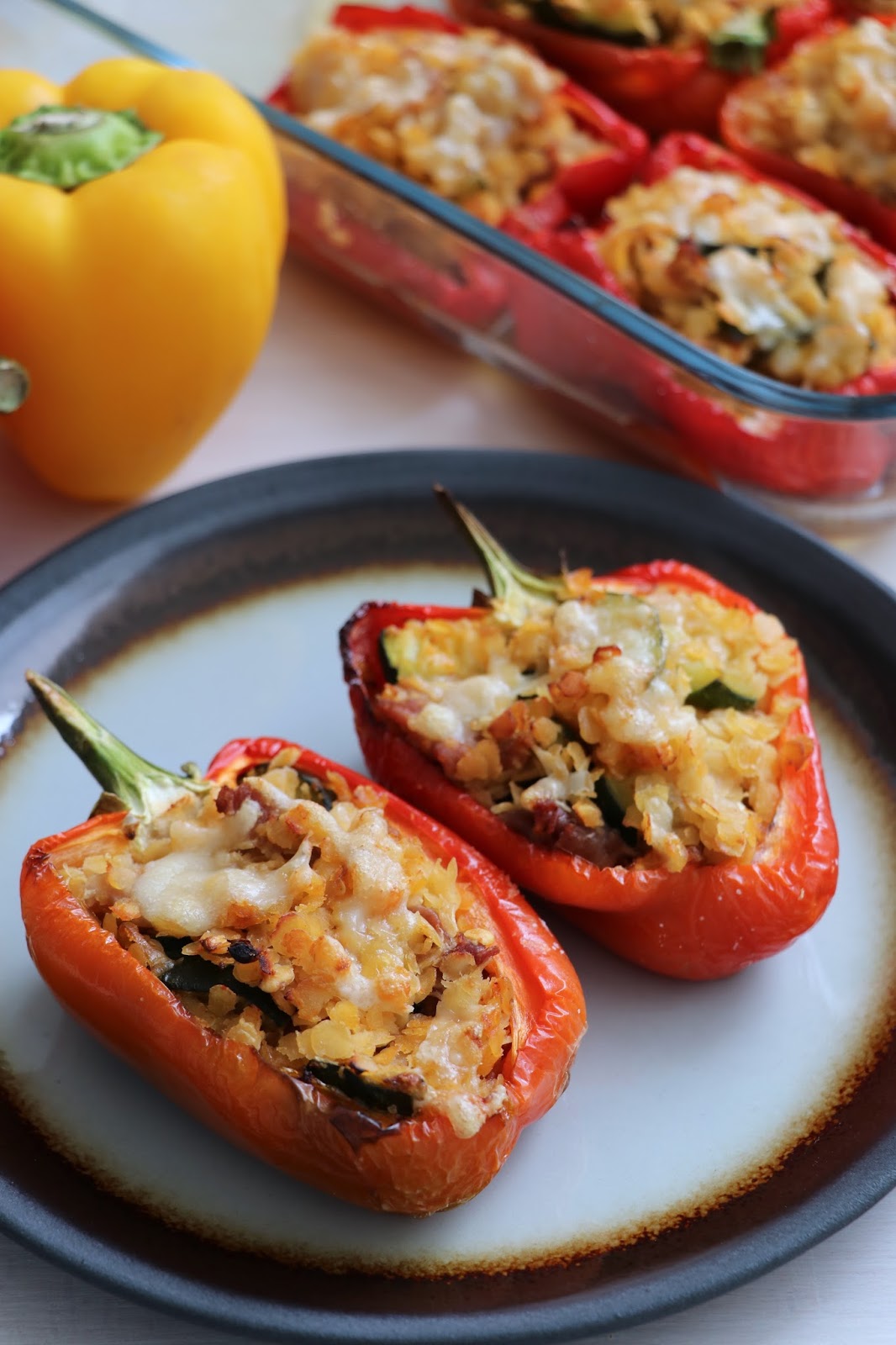 The Cook Time: Poivrons farcis aux lentilles corail