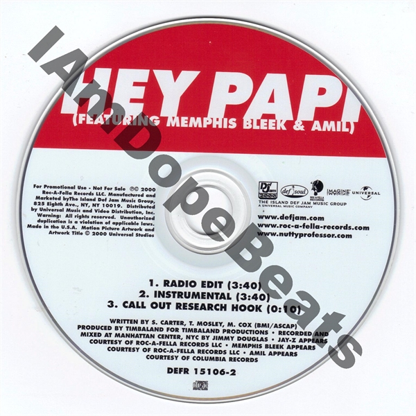 iAmDopeBeats Catalog: Jay-Z - Hey Papi [Promo CD Single]