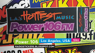 RADIO station stickers... and more!: Power 106, Los Angeles (1986 - 1992)