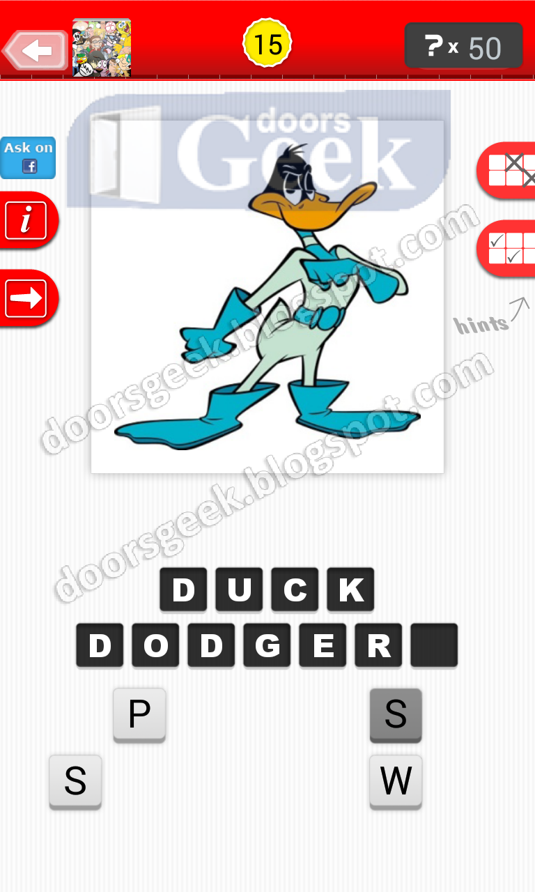 Guess The Cartoon Level 25-15 ~ Doors Geek
