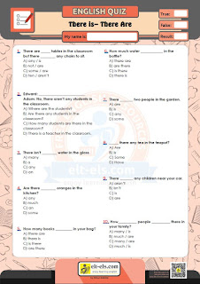 There is - there are multiple choice quiz | www.elt-els.com
