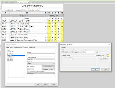 BIM Chapters: Revit Sheet Index with Multiple Bid Packs