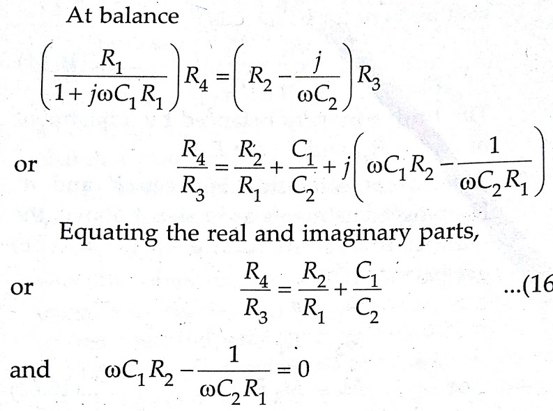 Measurement of Frequency by Wien's Bridge