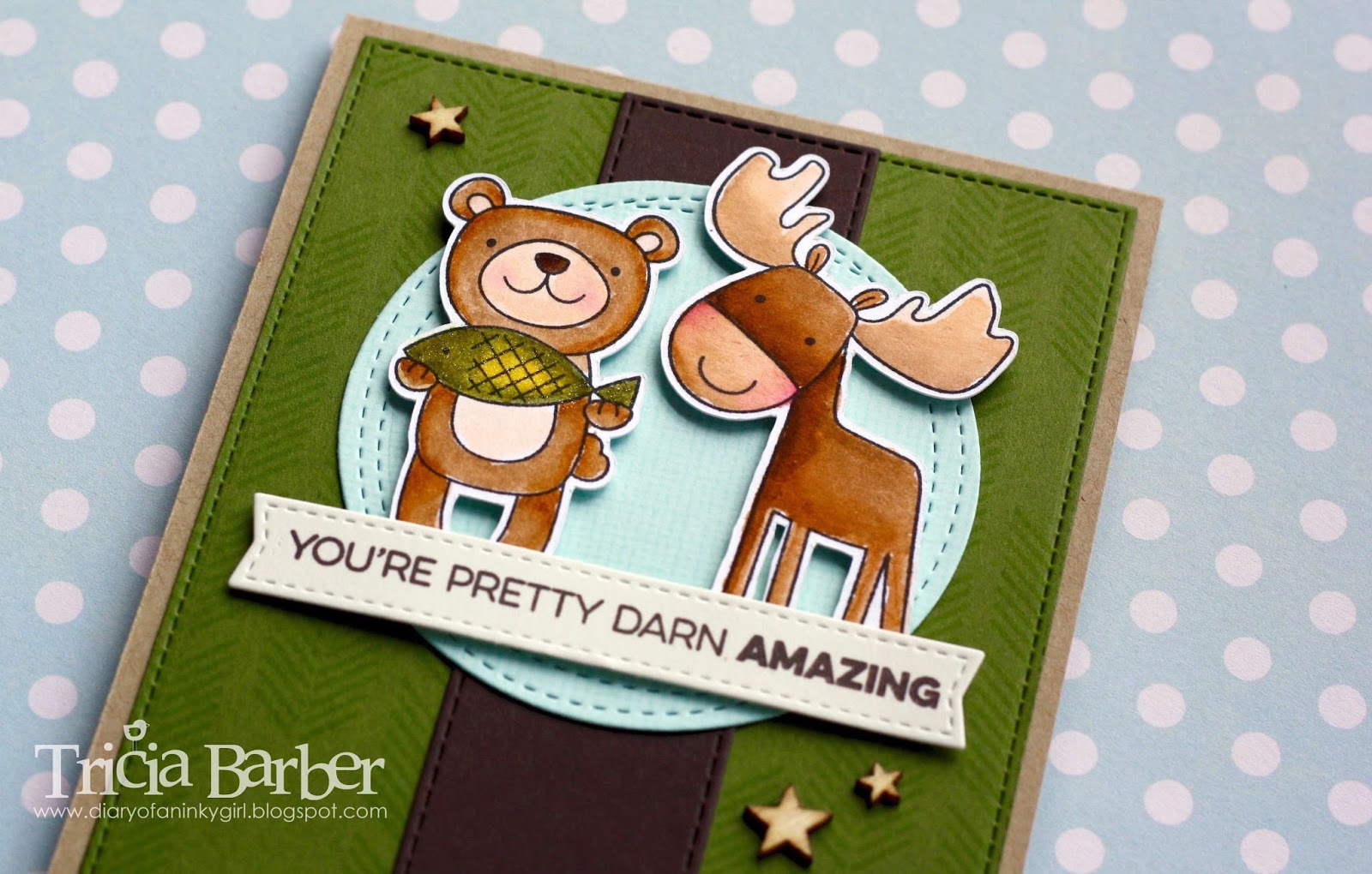 Diary of an Inky Girl…: Warm and Fuzzy Friends - Father's Day card