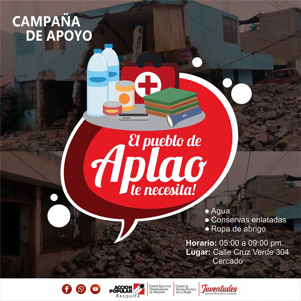 EL PUEBLO DE APLAO TE NECESITA - FEBRERO 2019 ~ ACCION POPULAR AREQUIPA