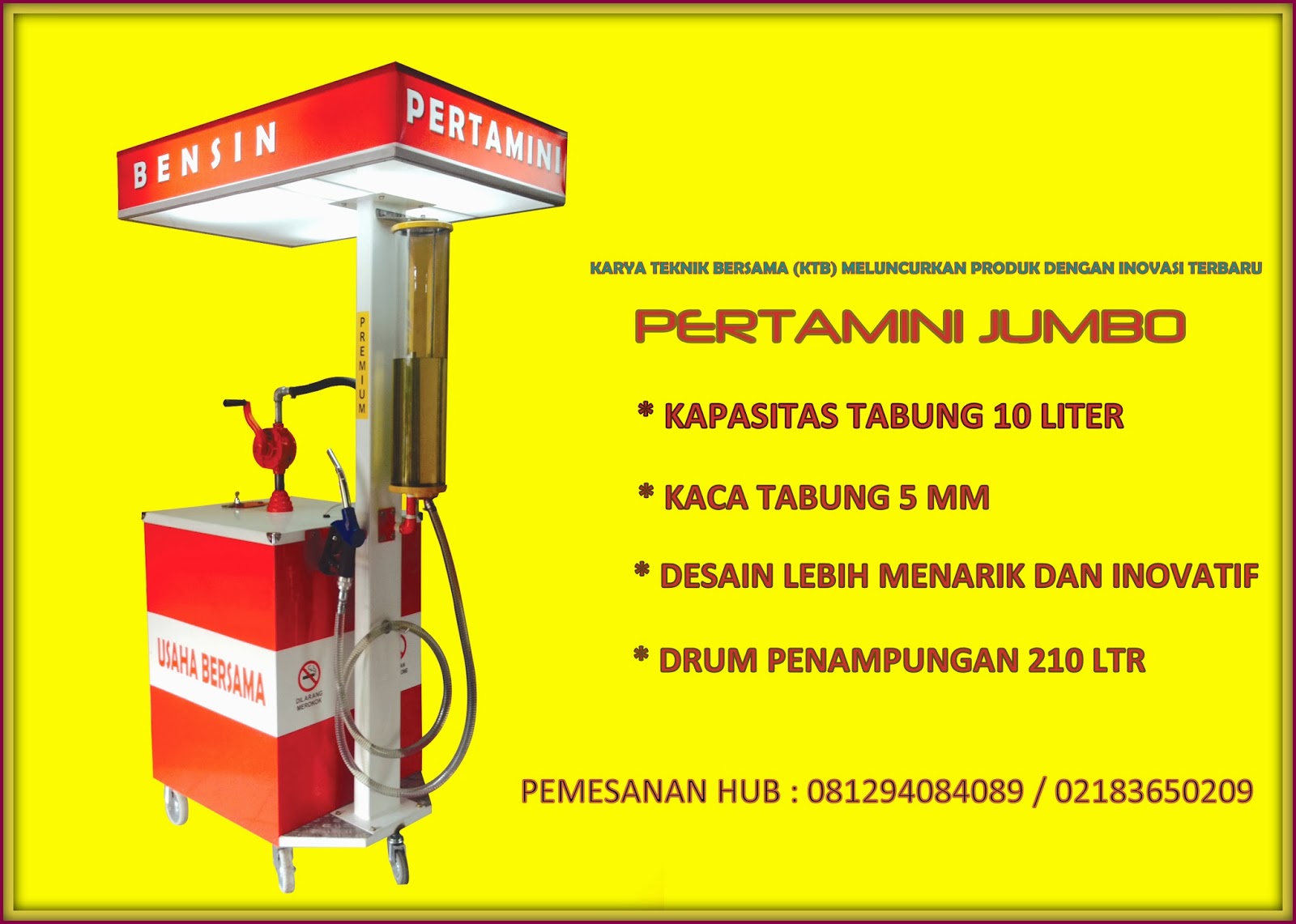Pertamini JUMBO 10 liter, Kapasitas JUMBO dapat Untung JUMBO ...
