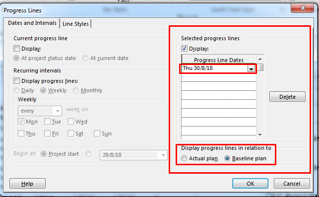 Bật Progress lines trong Ms Project ~ ĐÀM TÀI CAP