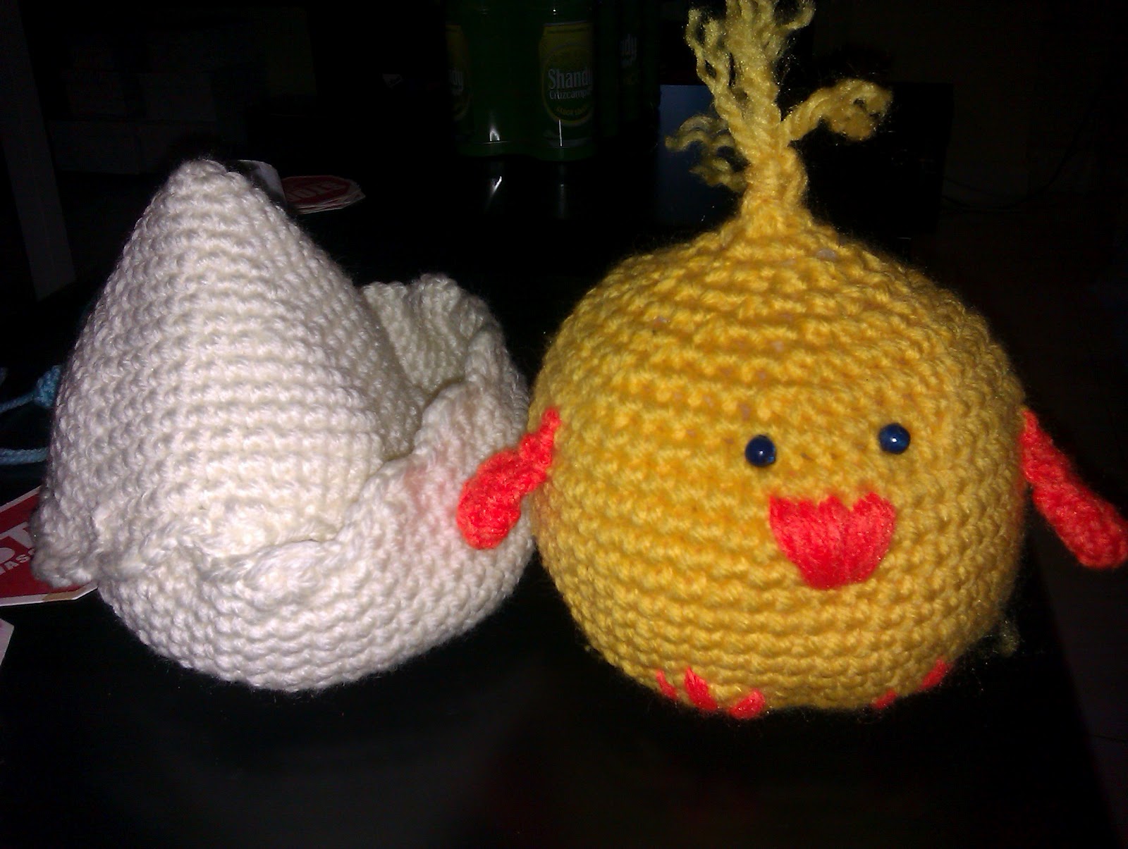 Mi mundo y Punto: Pollito con cascaron amigurumi Grande