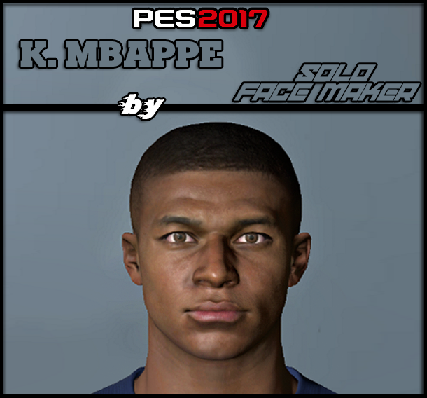 pes-modif: PES 2017 K. Mbappe face by Solo Gamer Face Maker & Pes Editor