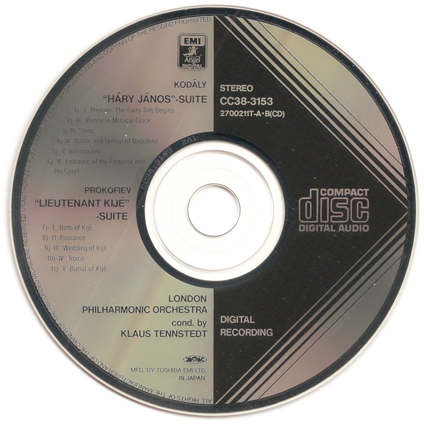 The First Pressing CD Collection: Zoltán Kodály - Háry János