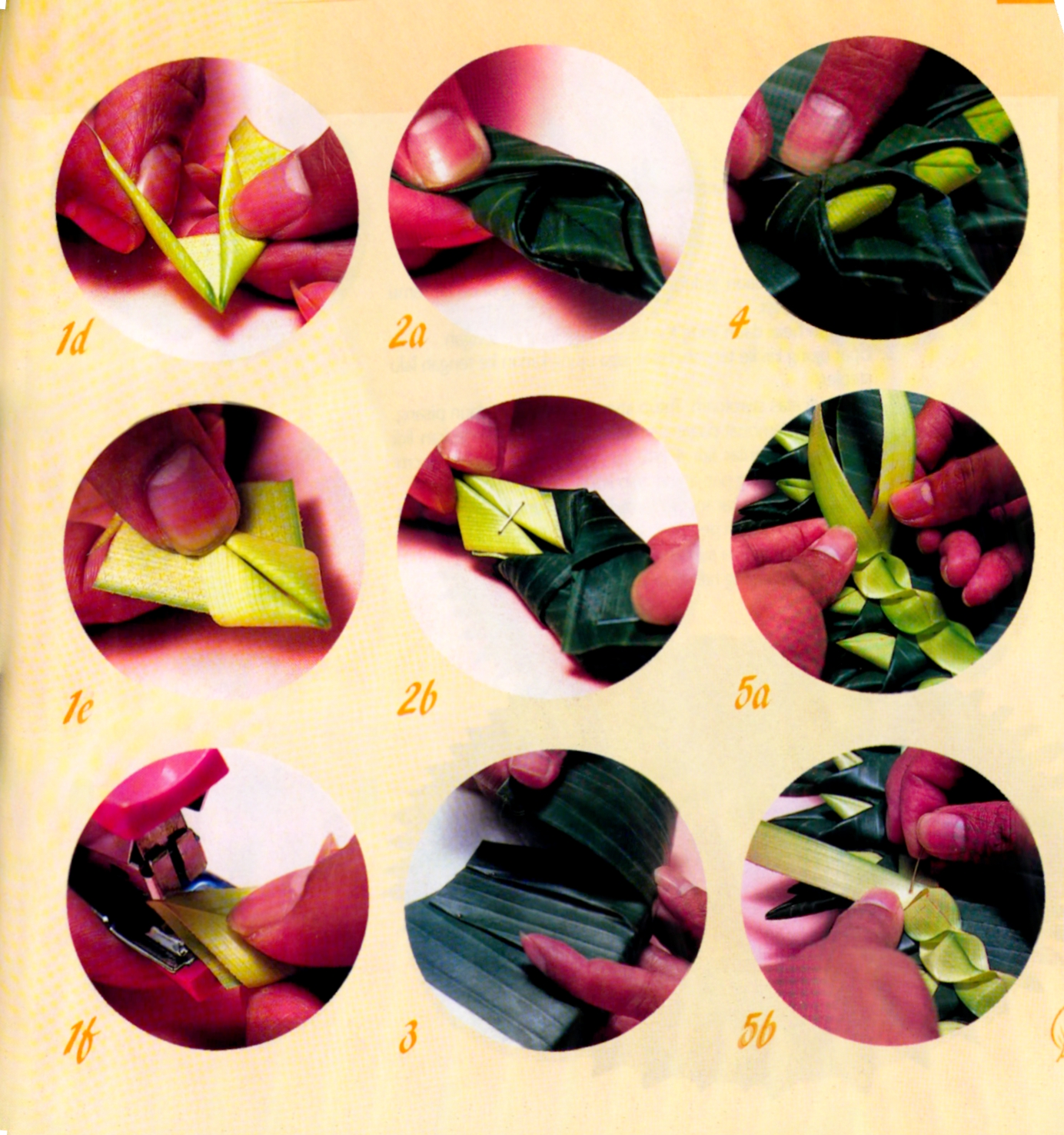 Cara Membuat Tumpeng: MODEL LIPATAN DAUN - 4