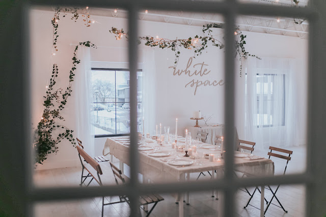 AMBER REVERIE floral and event design: Minimal White Studio Event
