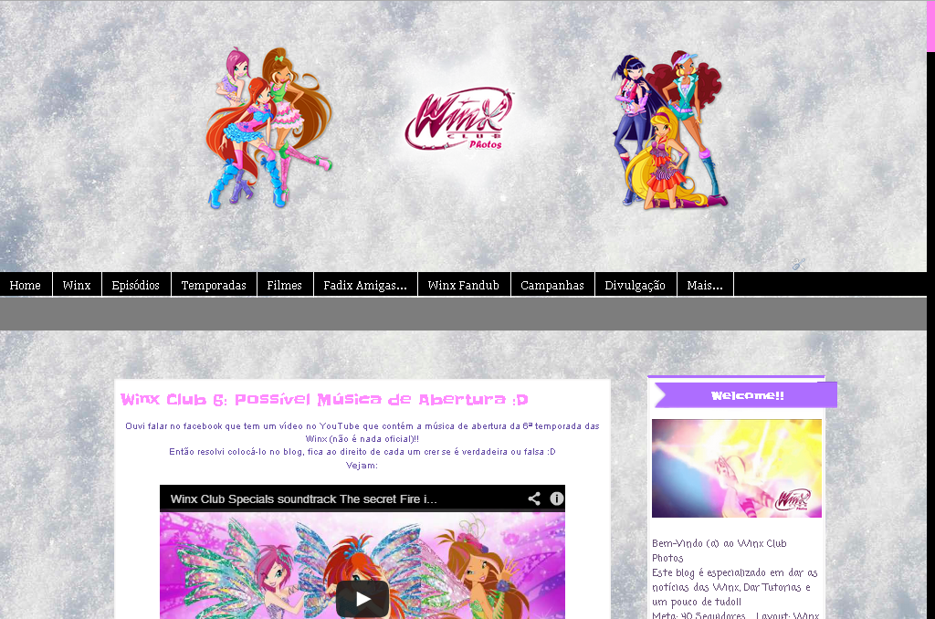Winx Club Photos: Novo Layout e Template