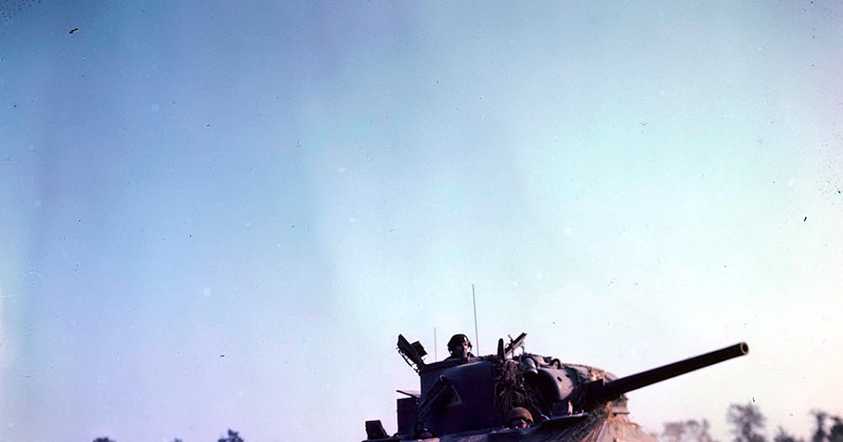 World War II in Color: Sherman Tank of a Canadian Unit in Normandy