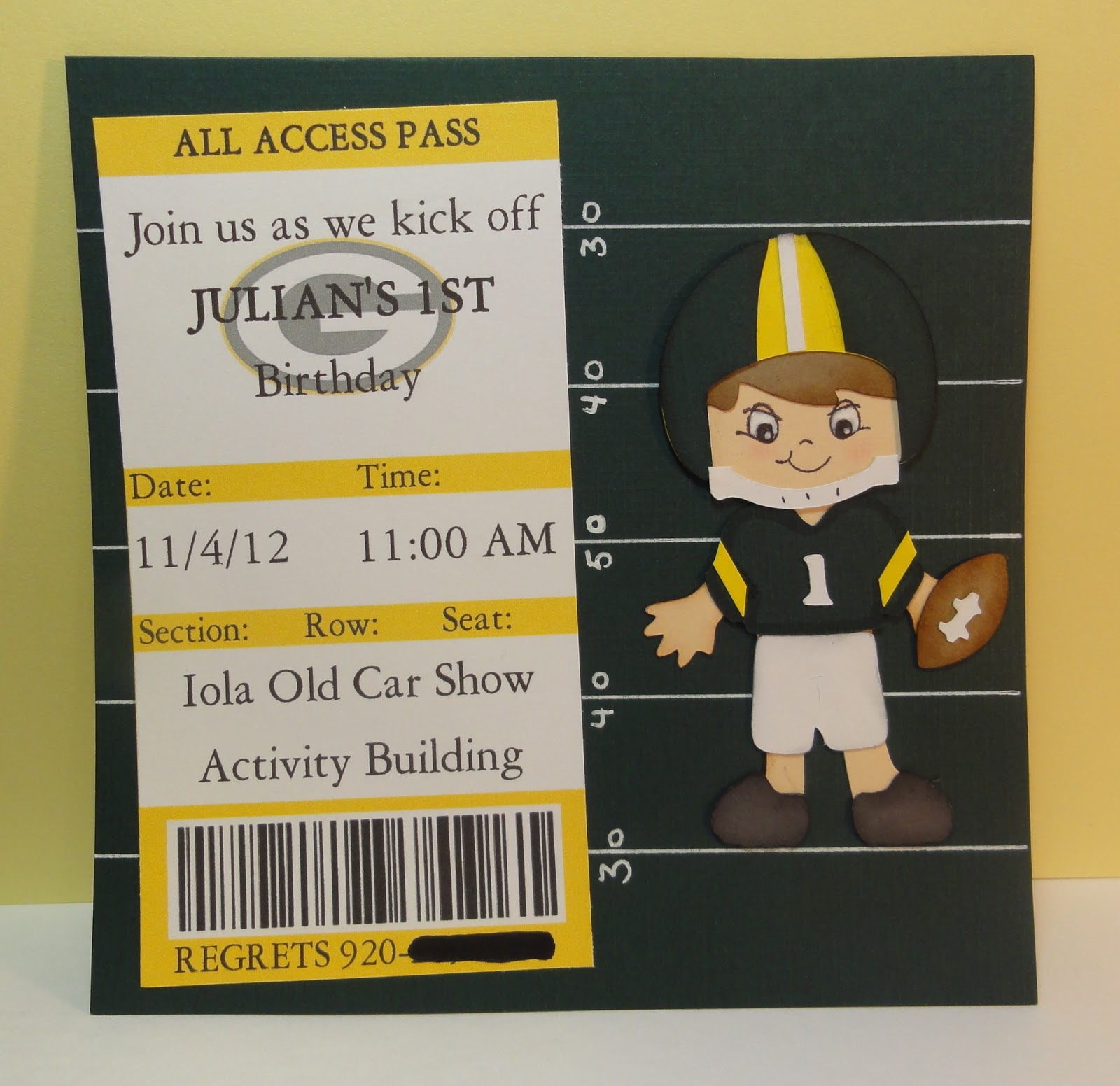 The Cricut Bug: Lil' Packer Birthday Invitation