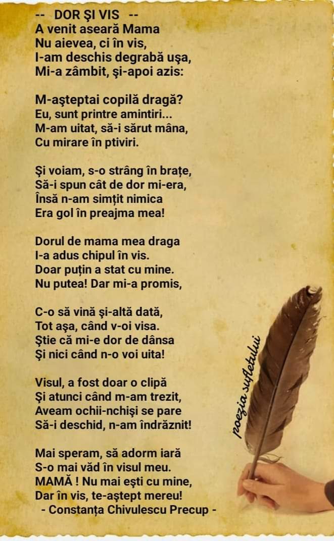 CORINA-ROTH: Dor și vis Constanța Chivulescu Precup
