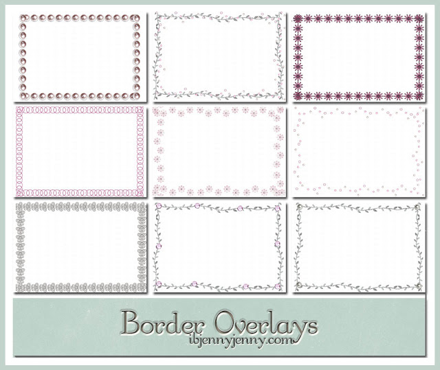 9 Free Border Overlays | ibjennyjenny photography and free resources