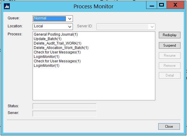 Redbeard's Blog: Dynamics GP Stuck Process and Process Monitor