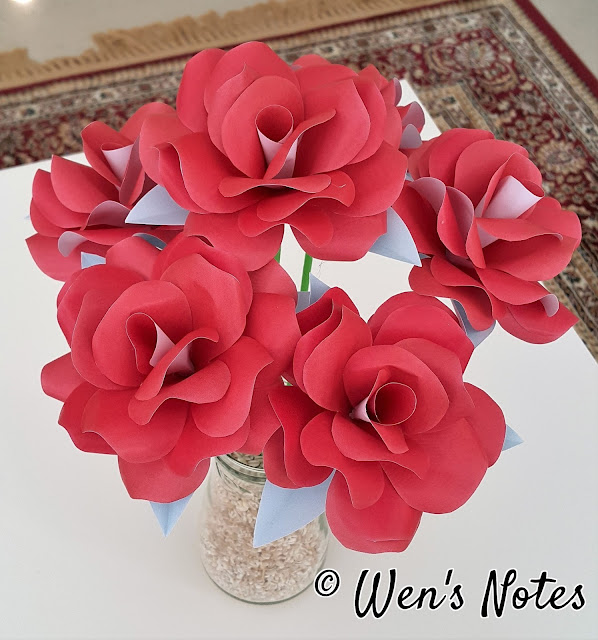DIY Paper Rose with templates | Wen's Notes