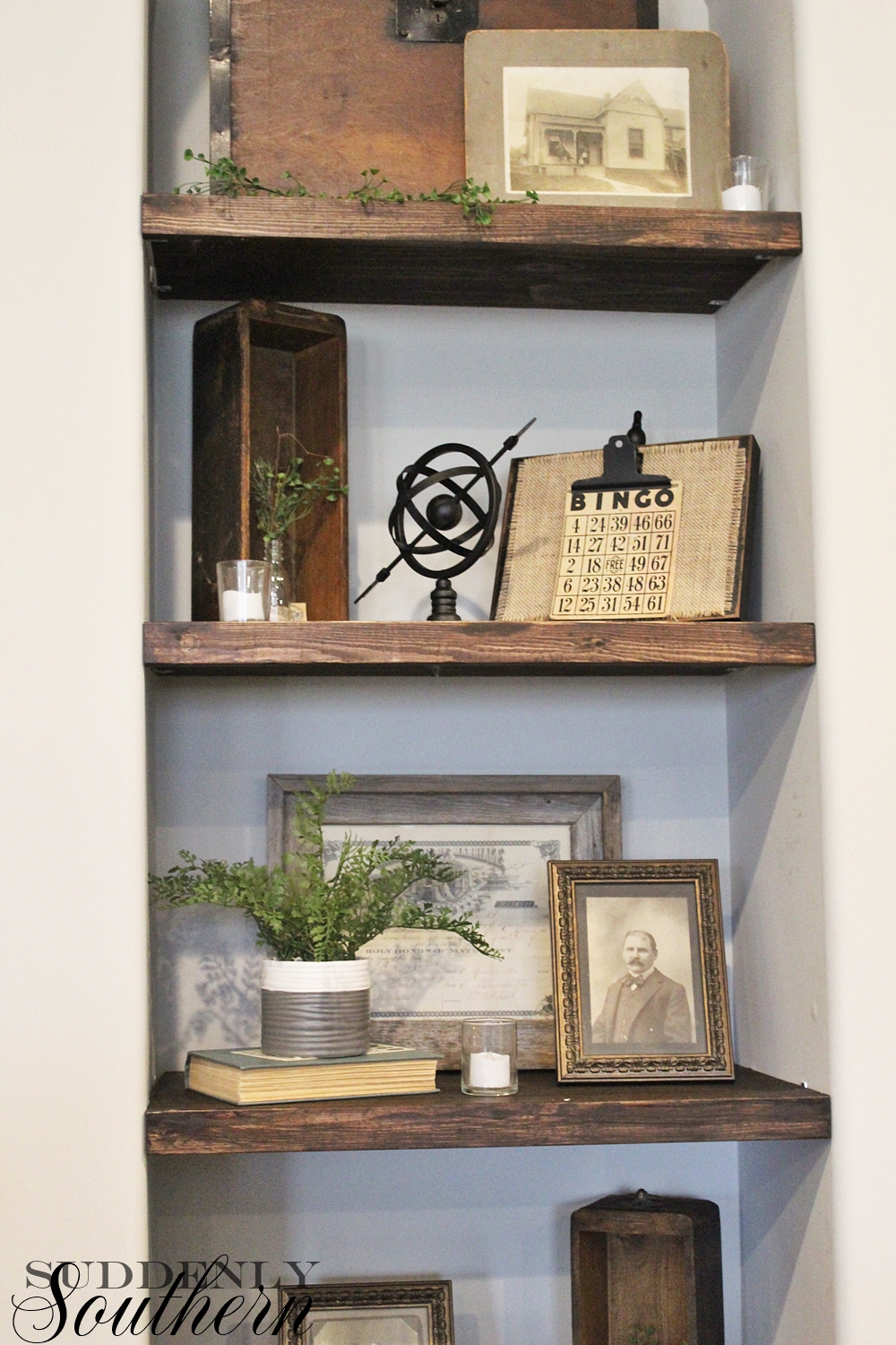 Suddenly Southern : Refresh of Rustic Shelves