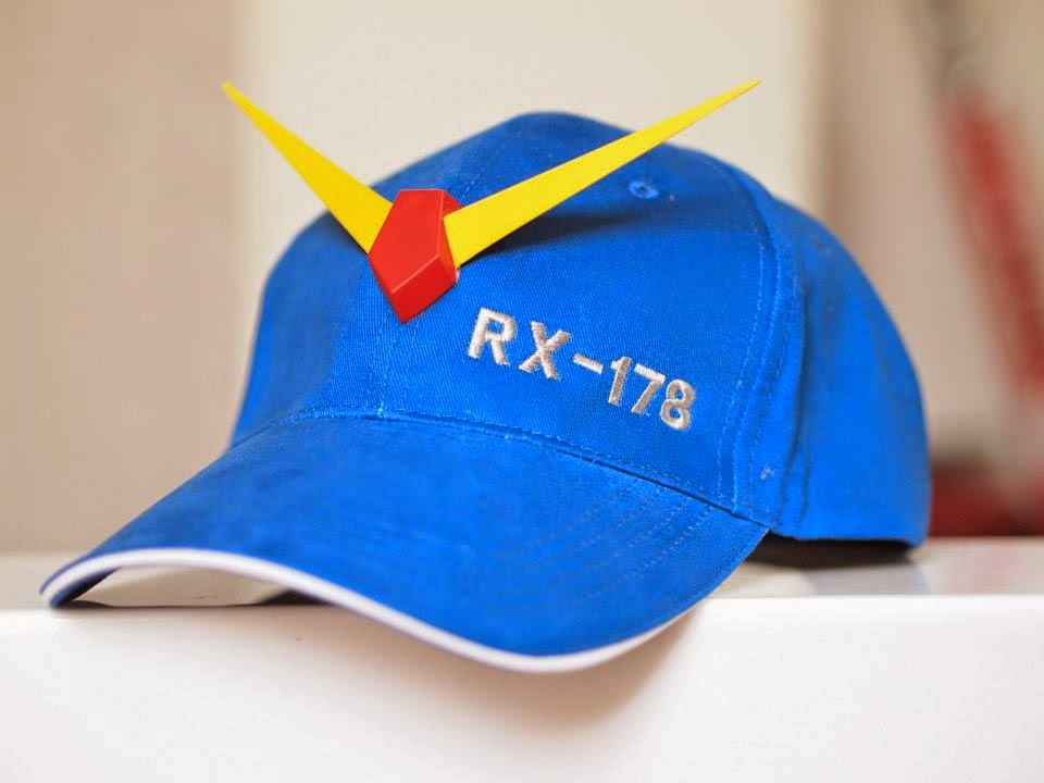 Caps/ Hats with Gundam and Zaku V-fin/ horns Fan Made Merchandise