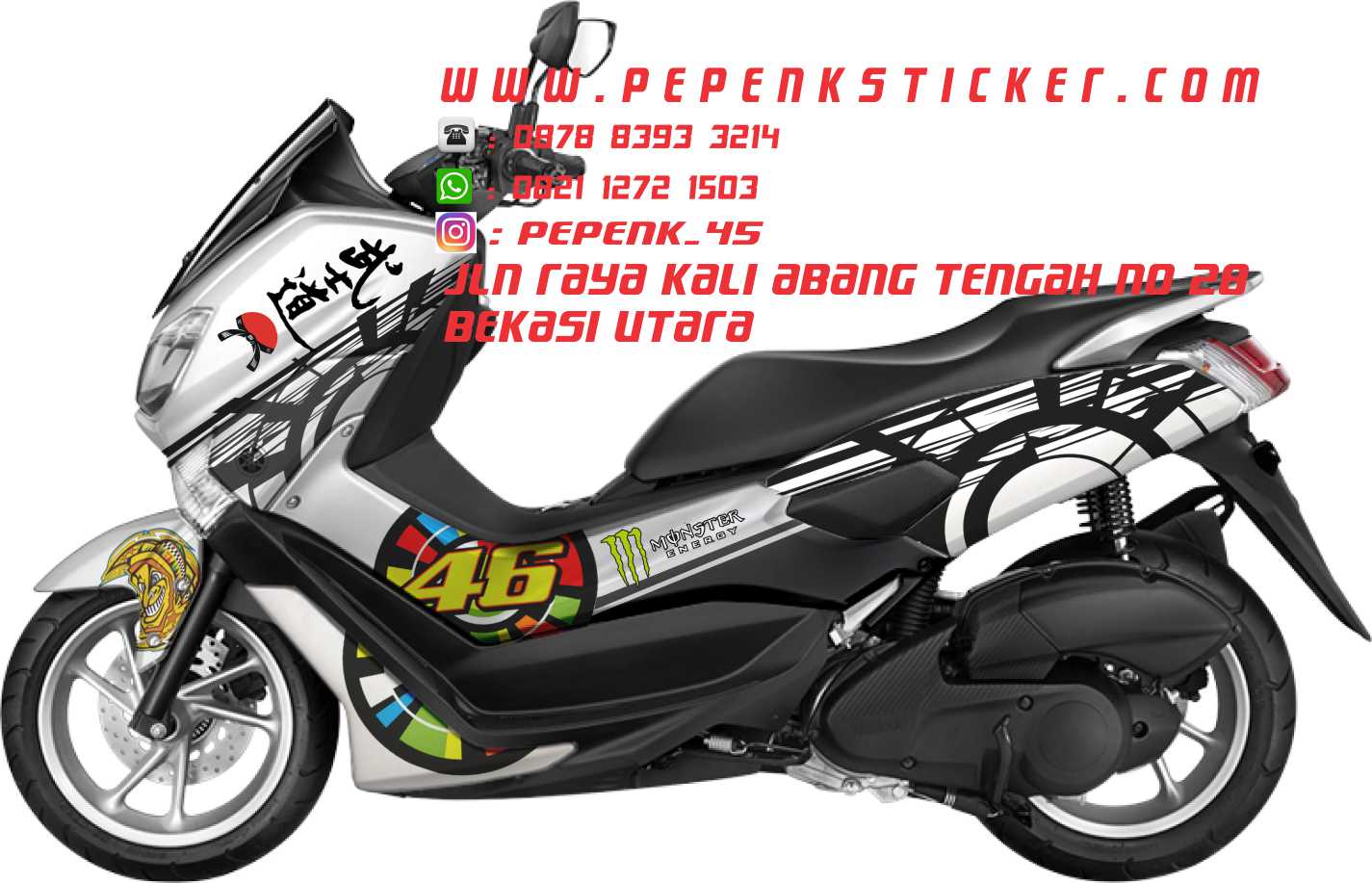Paling Inspiratif Cutting Sticker Motor Fino Full Body ...
