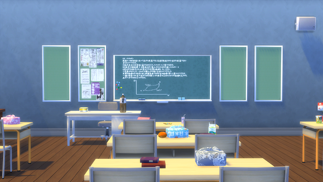 TS4 - School Days Set ~ Noir and Dark Sims