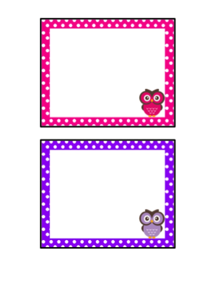 Stellar in Sixth: Owl Labels/Cards FREEBIE