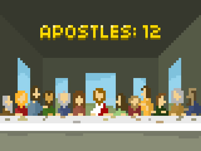 He Died For My Grins: Jesus Pixel Art